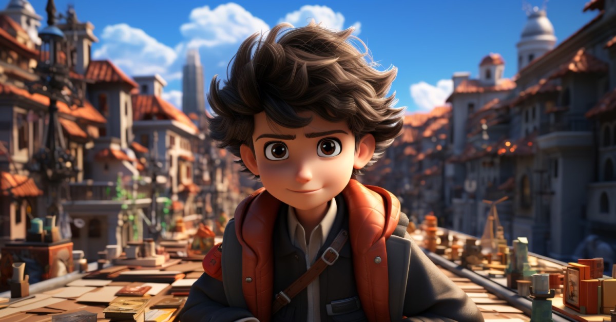 3D Character Boy Urban_Planner with relevant environment 1