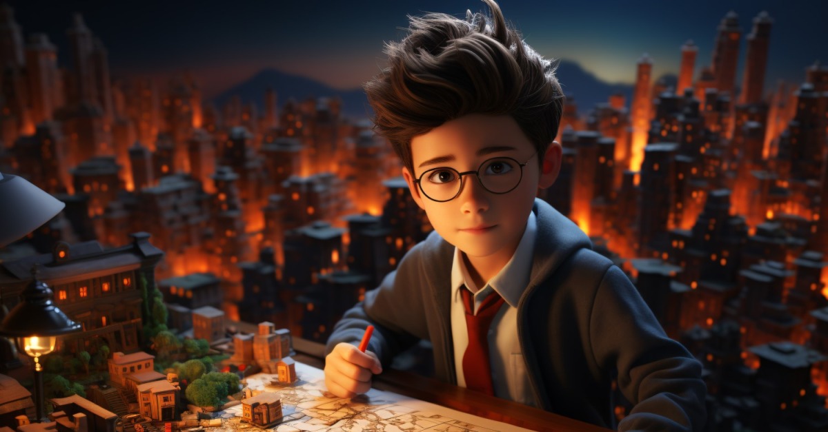3D Character Boy Urban_Planner with relevant environment 2