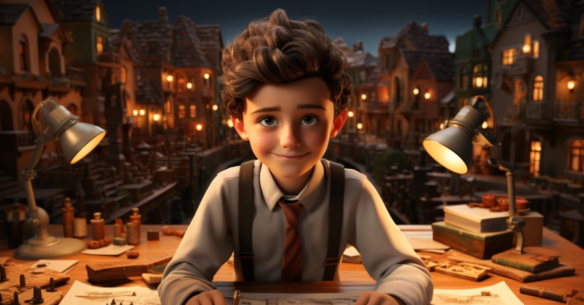 3D Character Boy Urban_Planner with relevant environment 3