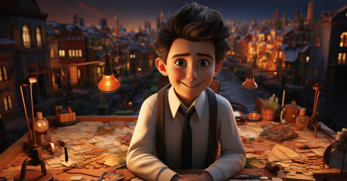 3D Character Boy Urban_Planner with relevant environment 4