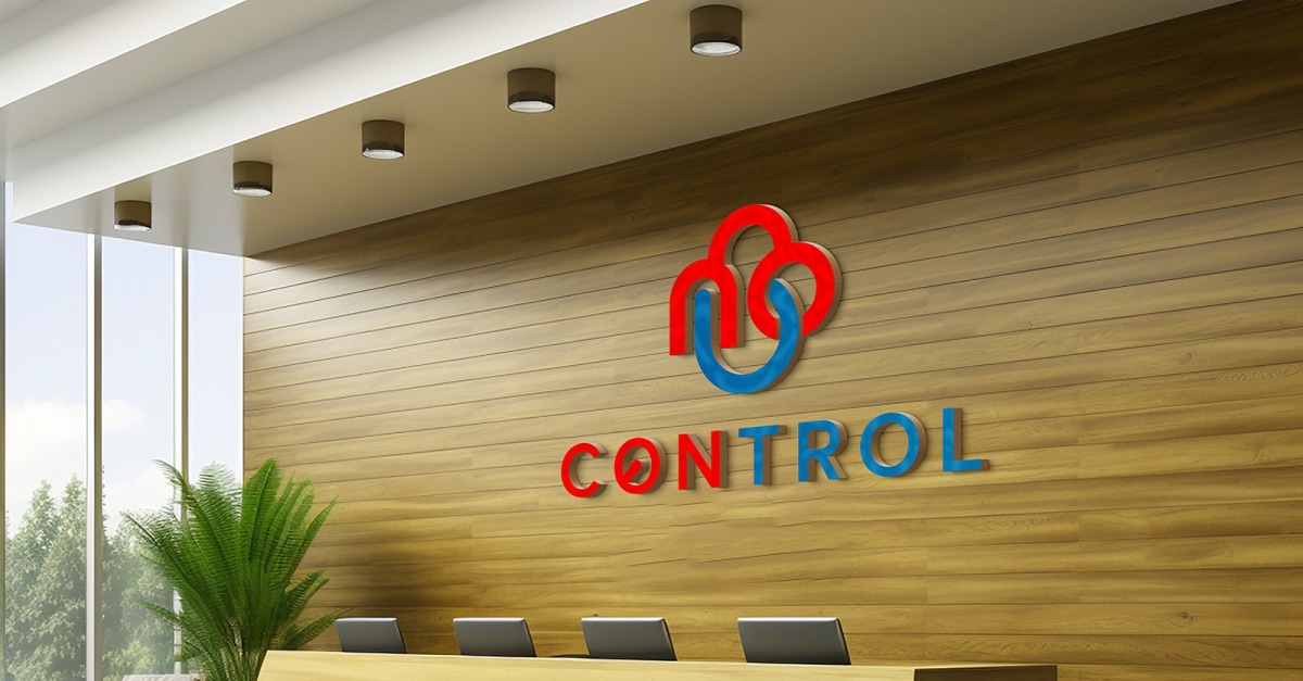3d colorfull reception wooden wall logo mockup