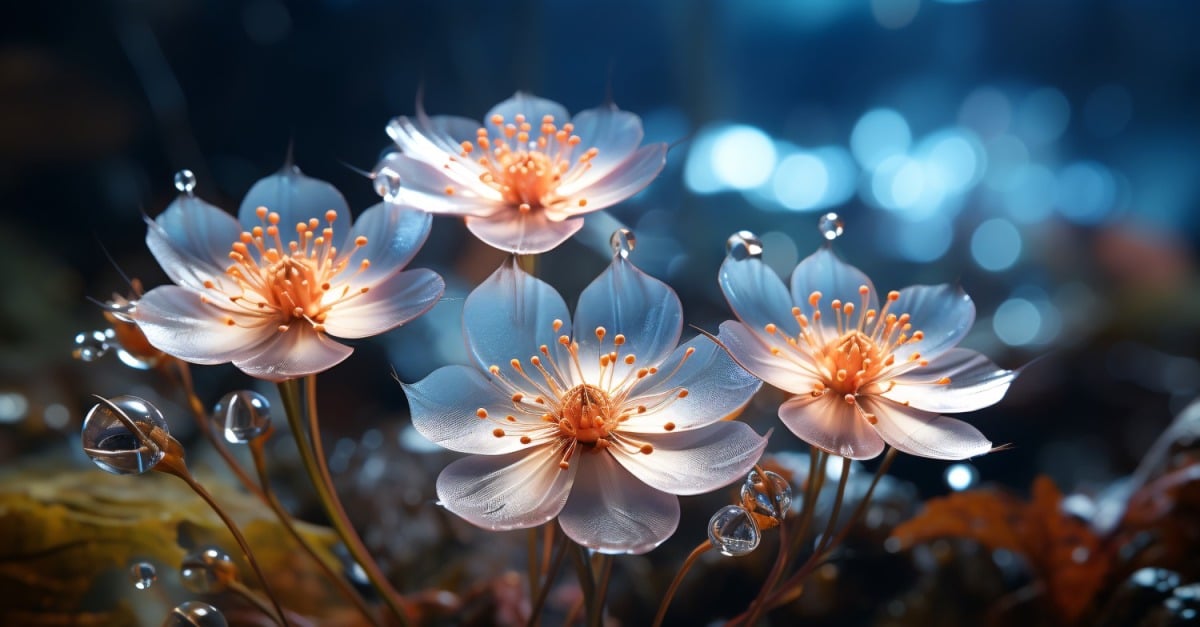 Underwater crystal flowers plant Wallpaper 17