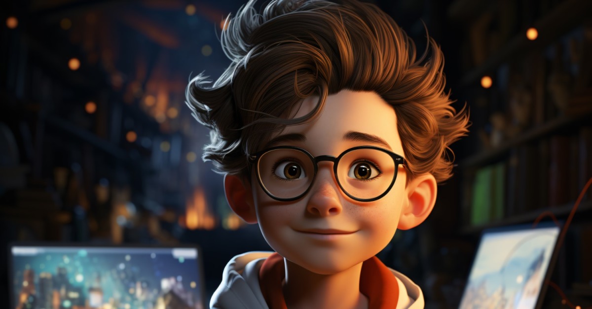 3D Character Boy Web_Developer with relevant environment 2