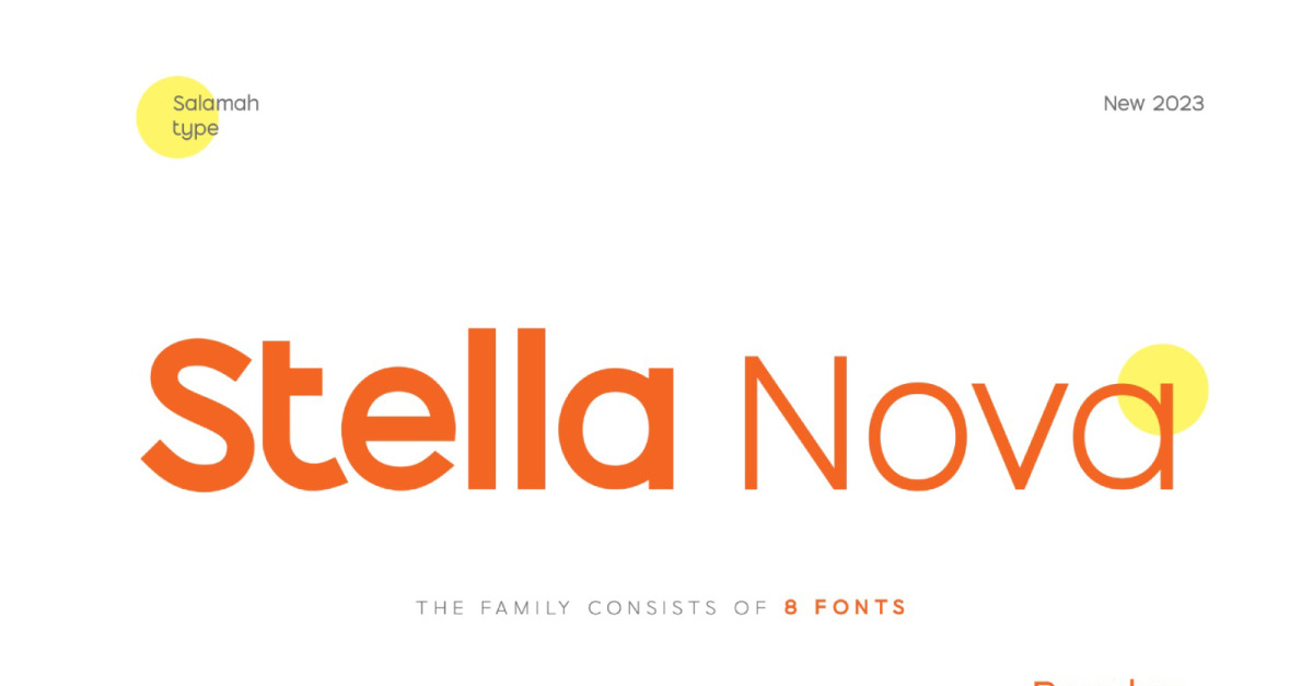 Stella Nova Sans Yazı Tipi Ailesi #419113 - TemplateMonster