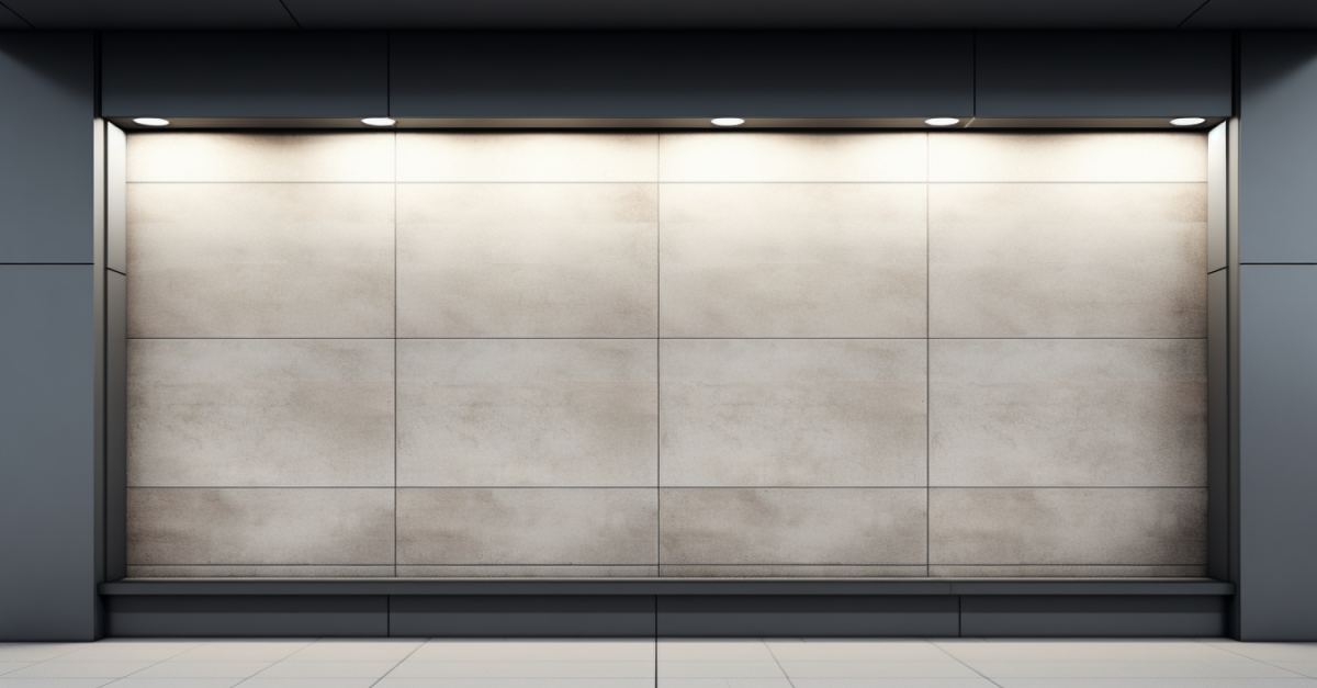 Sign Board Mockup Commercial Building Fascia Aluminium Metal 61