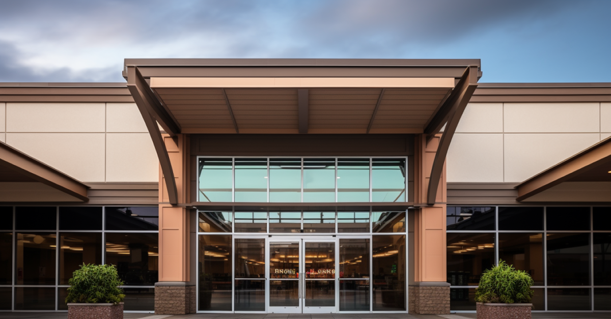 Commercial Building Fascia Logo Signage Mockup 269