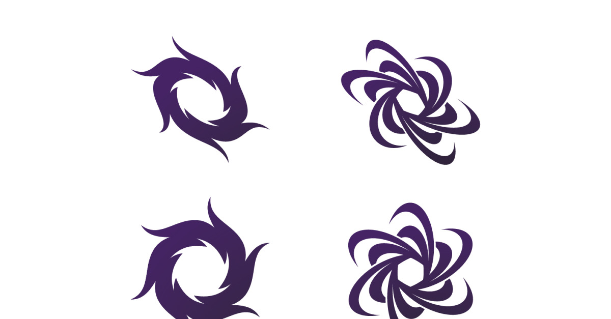 Création d'icône de logo de rotation vortex abstrait V16