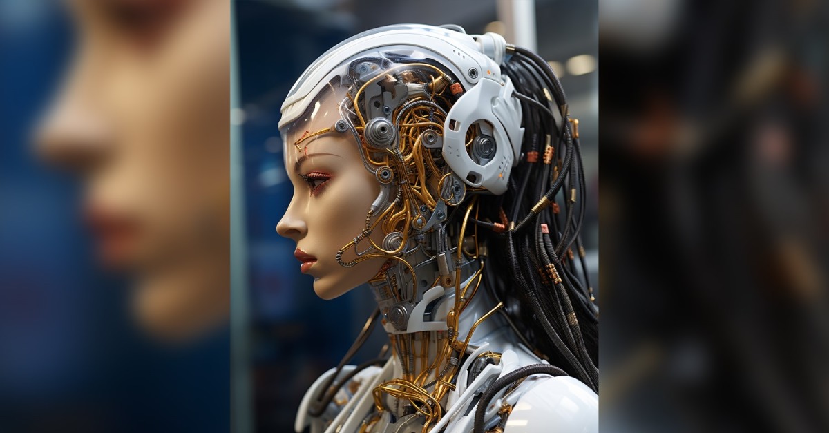 Anthropomorphic Female robot Frostpunk Portraiture 03