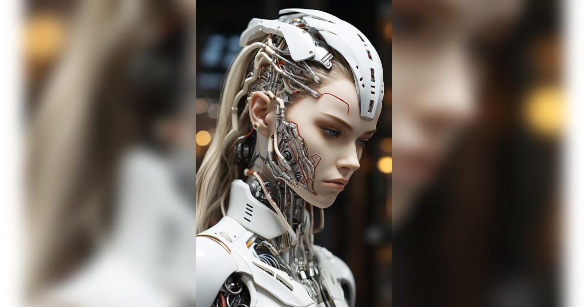 Anthropomorphic Female robot Frostpunk Portraiture 05