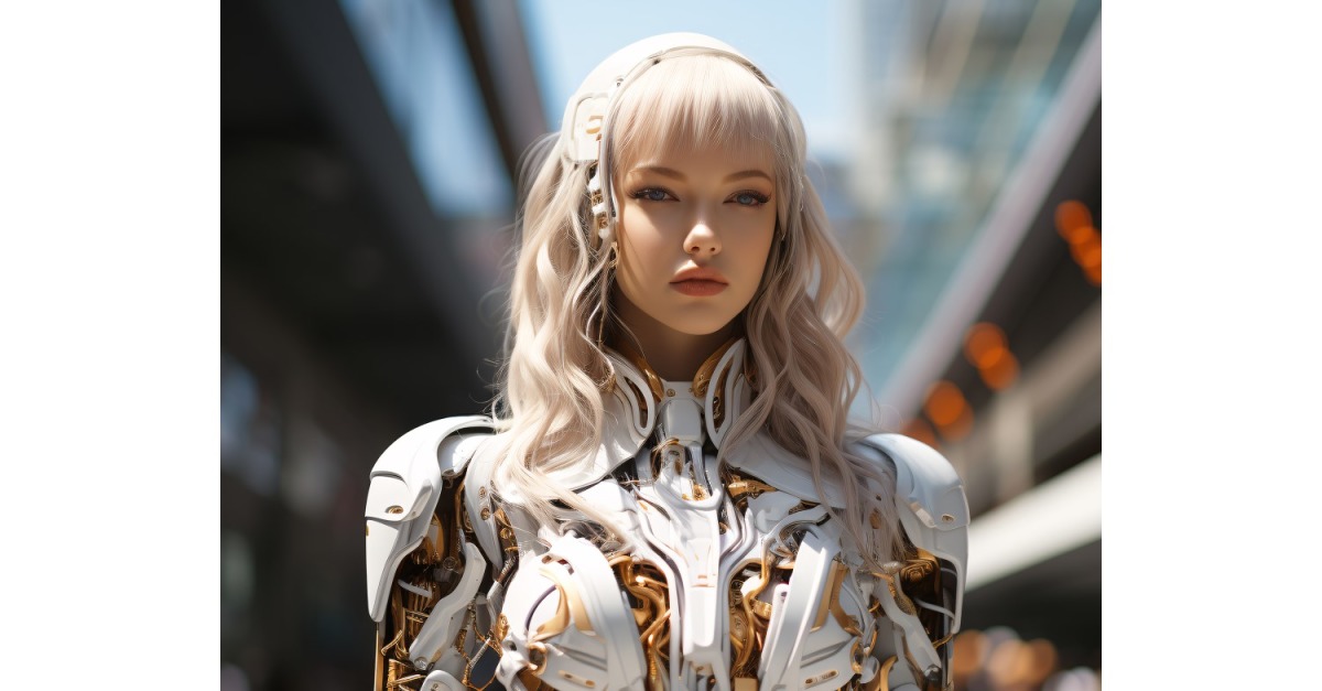 Anthropomorphic Female robot Frostpunk Portraiture 45