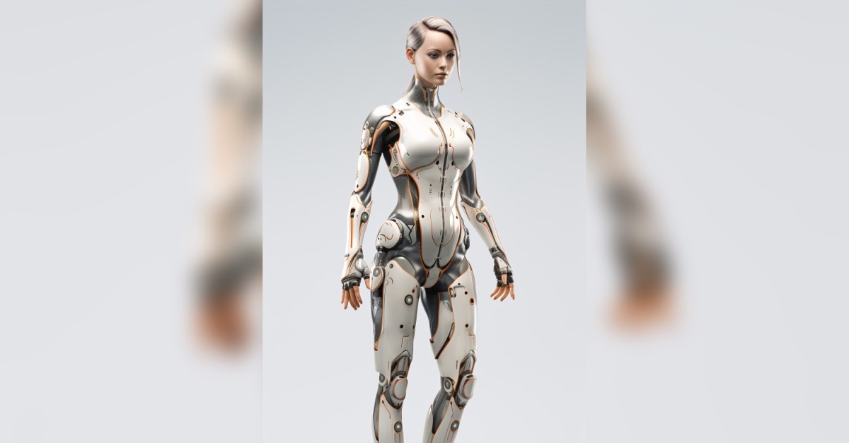 Anthropomorphic Female robot Frostpunk Portraiture 57