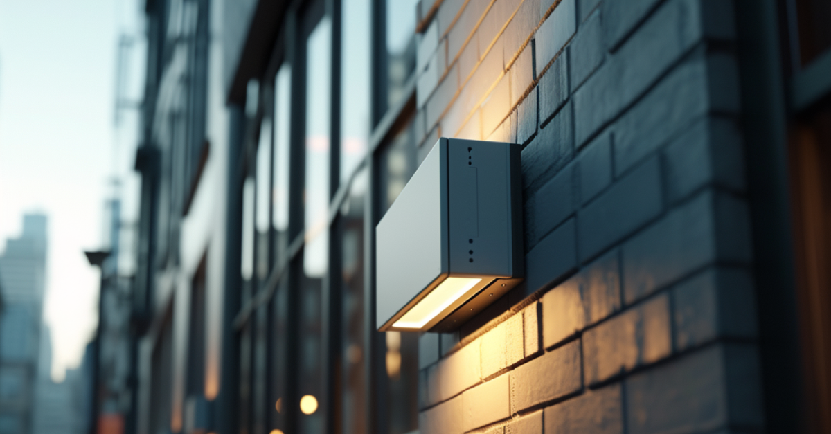 Commercial Aluminium Building Fascia Logo Signage Mockup 356