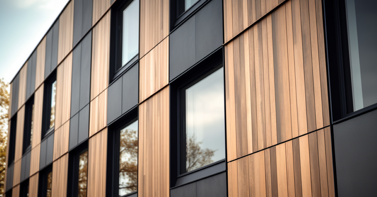 Commercial Wooden Cladding wall Fascia Logo Signage Mockup 329