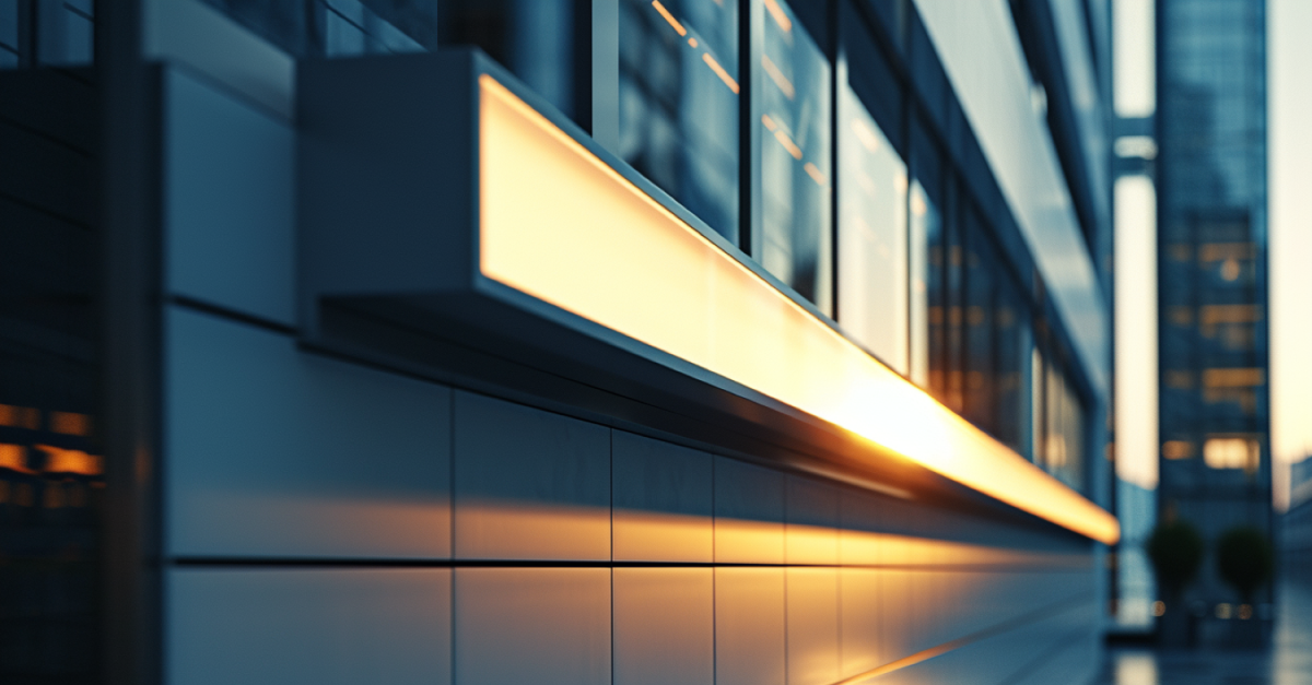 Sign Board Mockup Commercial Building Fascia Aluminium Metal 349