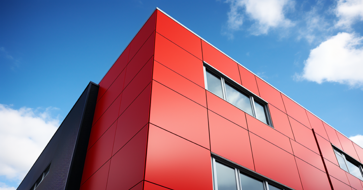 Commercial Aluminium Building Fascia Logo Signage Mockup 385