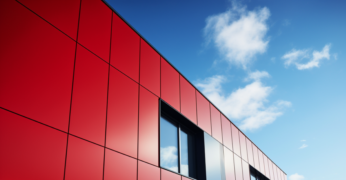 Commercial Aluminium Building Fascia Logo Signage Mockup 387