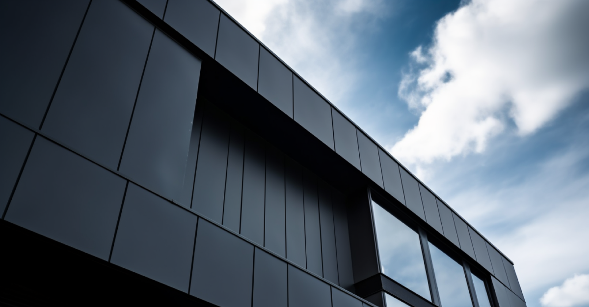 Commercial Aluminium Building Fascia Logo Signage Mockup 401