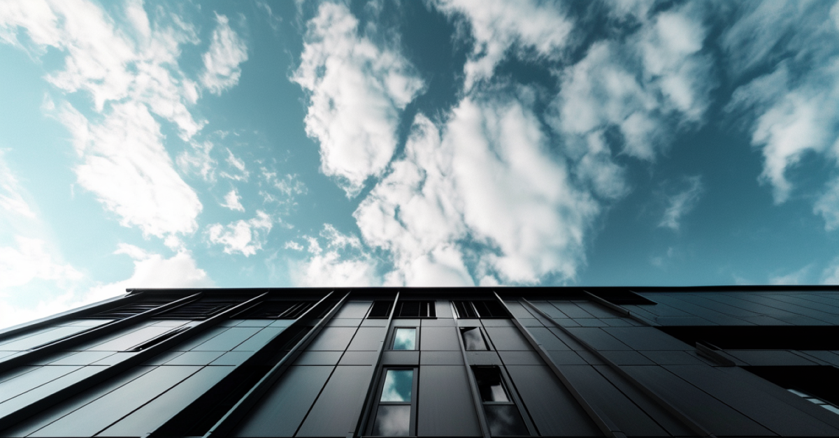 Commercial Aluminium Building Fascia Logo Signage Mockup 415