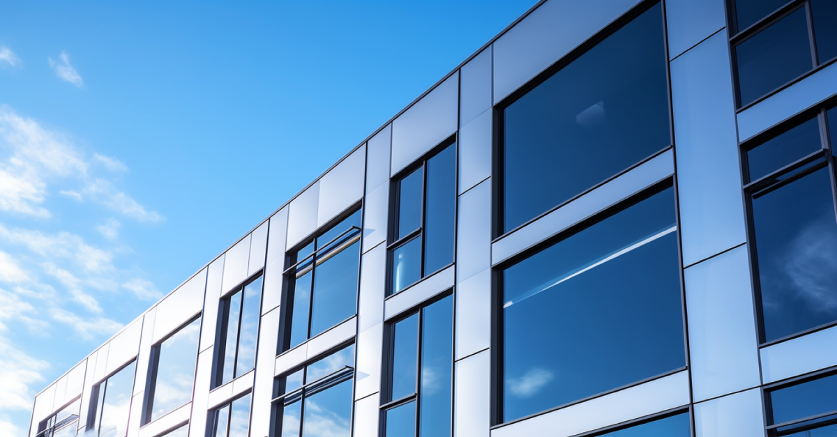 Sign Board Mockup Commercial Building Fascia Aluminium Metal 378