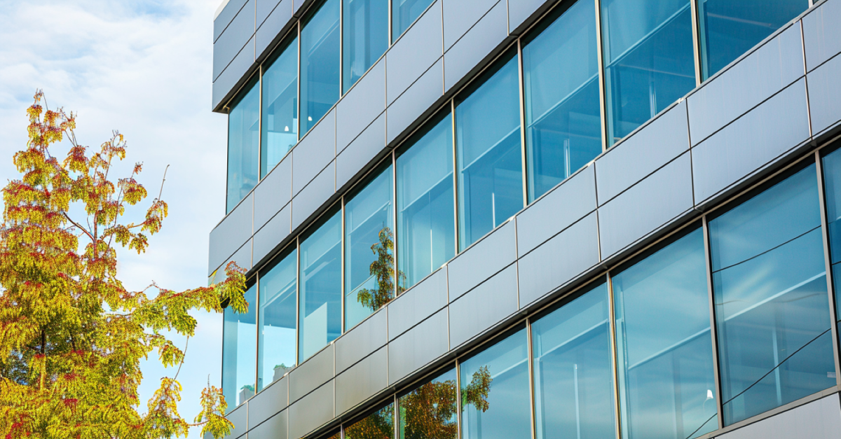 Commercial Aluminium Building Fascia Logo Signage Mockup 485