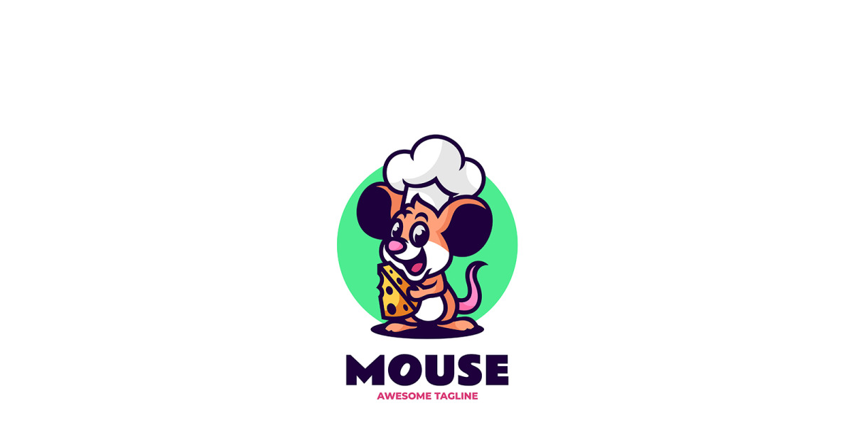Mouse Mascot Cartoon Logo 4 #420216 - TemplateMonster