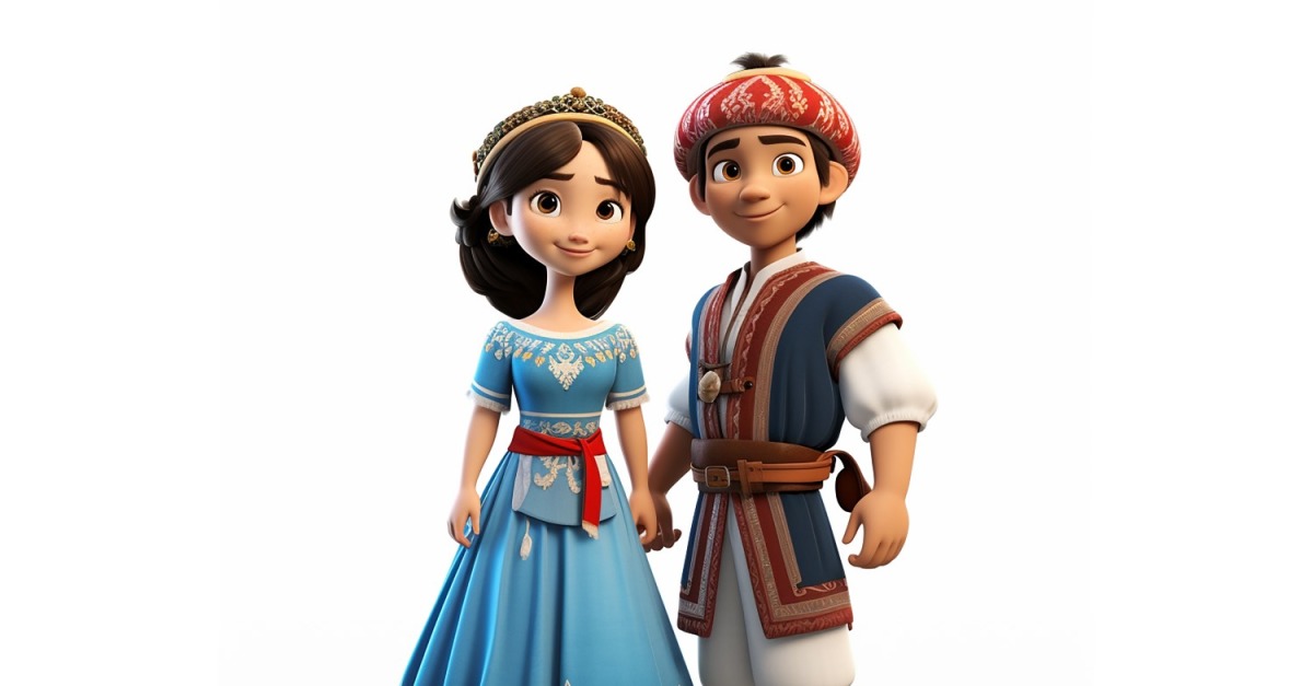 Courses mondiales de couples de garçons et de filles en costume ...