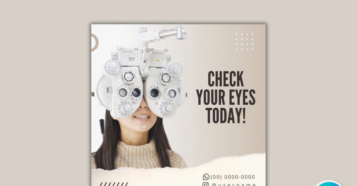 Optometrist Social Media Template 02 - Fully Editable in Canva