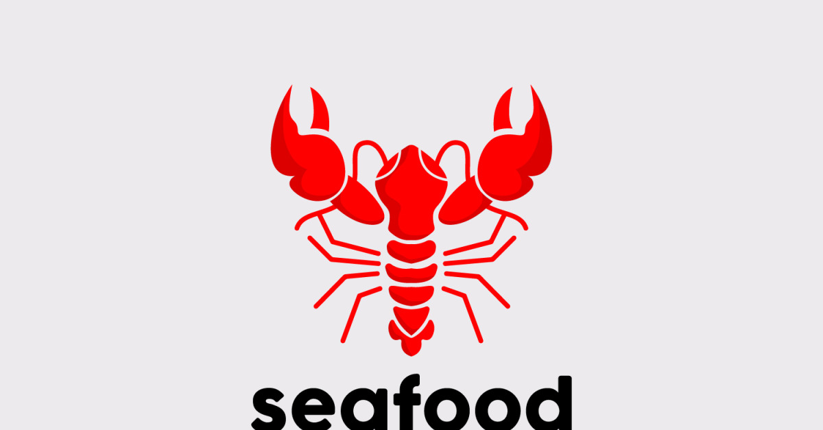 Sea animal lobster logo design vector V4 - TemplateMonster