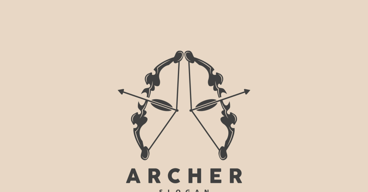Archer Logo Arrow Vector Simple DesignV12 - TemplateMonster