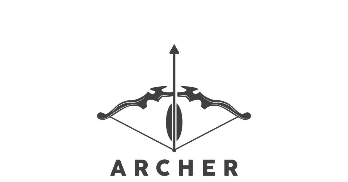 Archer Logo Arrow Vector Simple DesignV1 - TemplateMonster