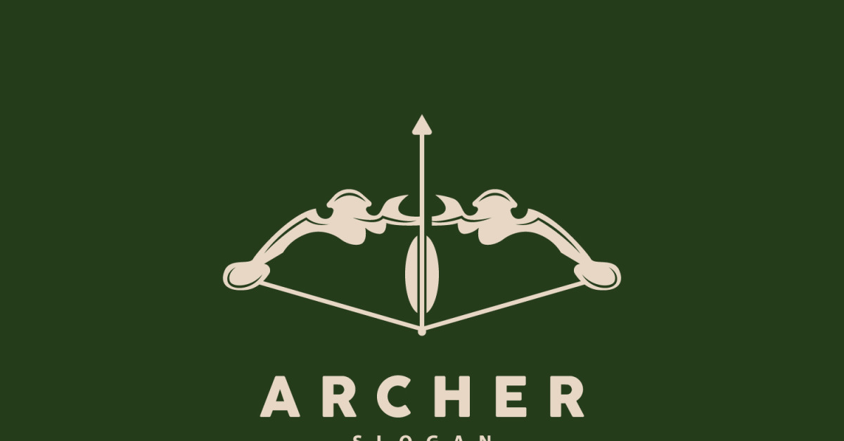 Archer Logo Arrow Vector Simple DesignV5 - TemplateMonster