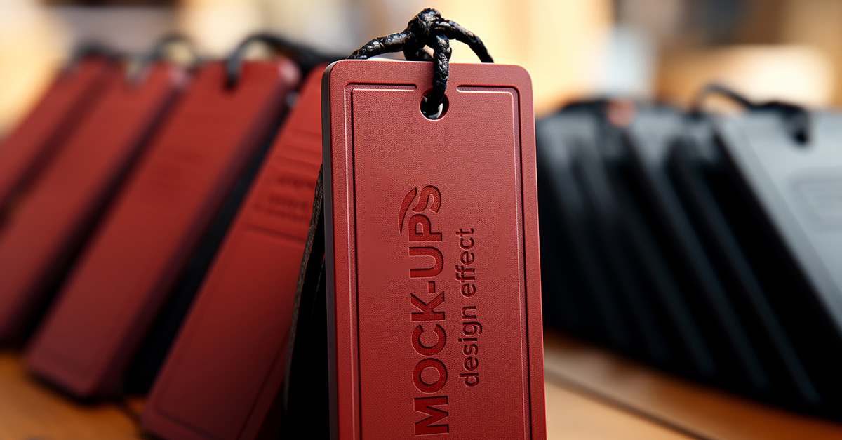 Clothes brand tag mockup psd v2 #420601 - TemplateMonster