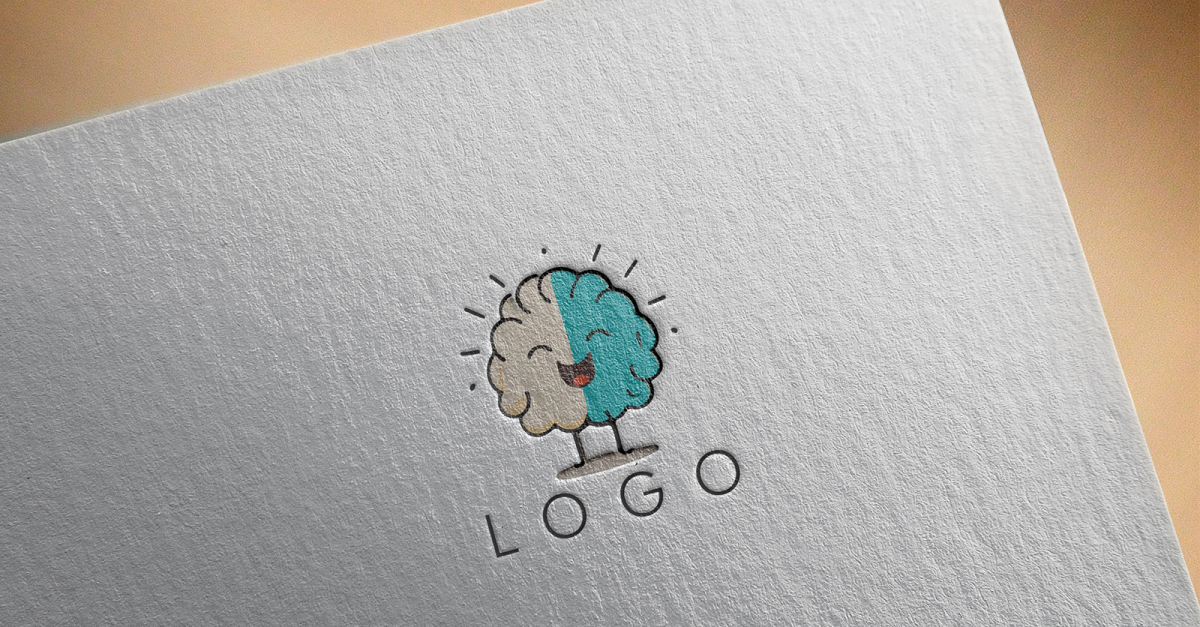 Elegante logo del cervello Vector-0609 - TemplateMonster