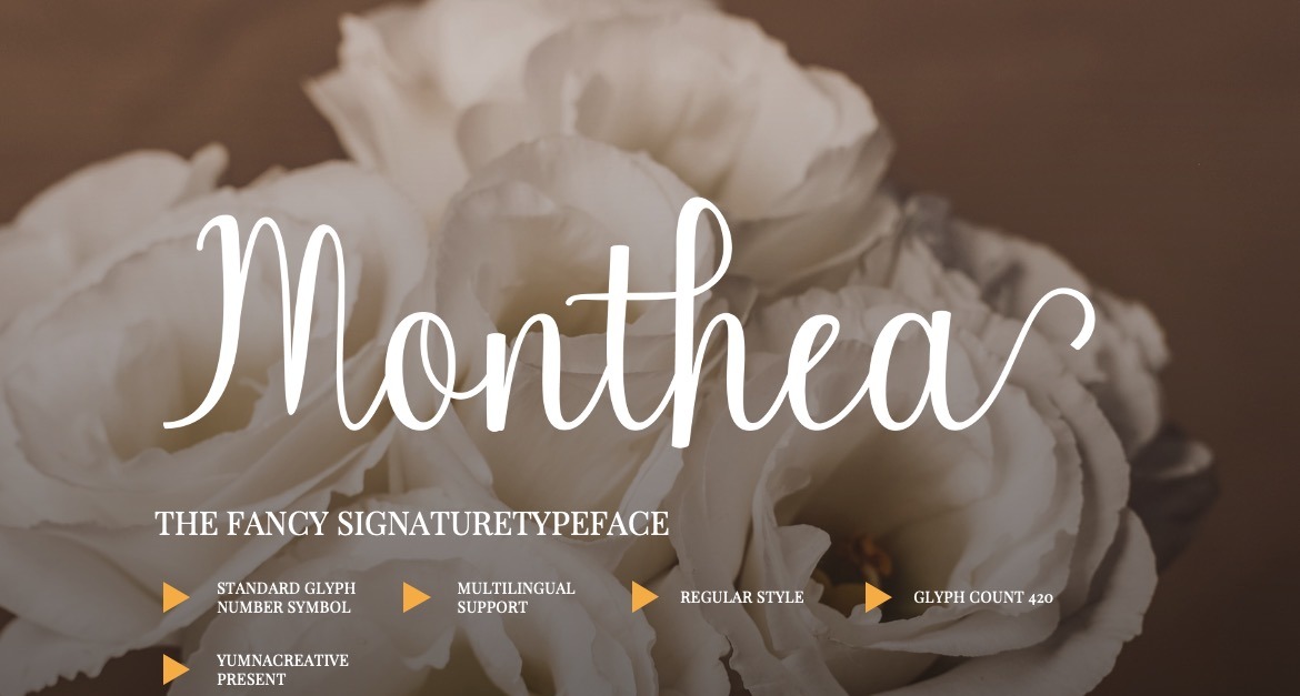 Monthea - Fancy SIgnature Font #420779 - TemplateMonster
