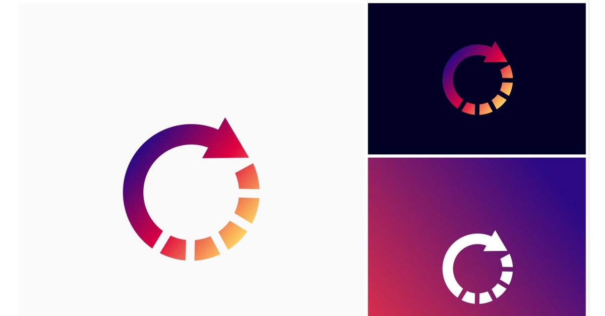 Circle Arrow Refresh Progress Logo #420878 - TemplateMonster