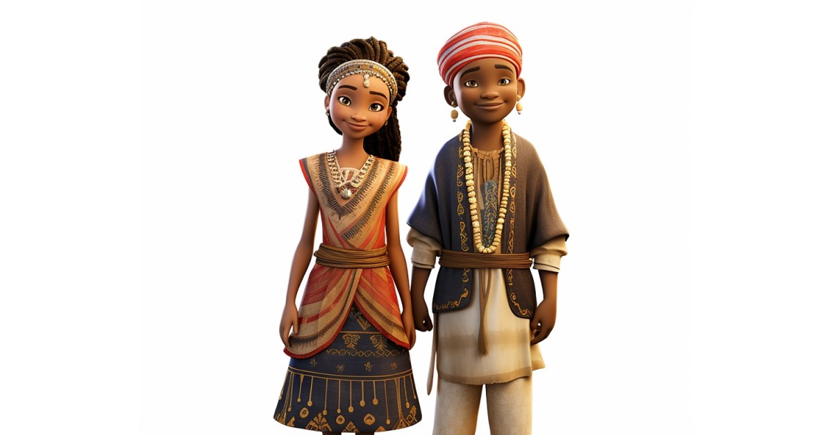 Courses mondiales de couples de garçons et de filles en costume ...