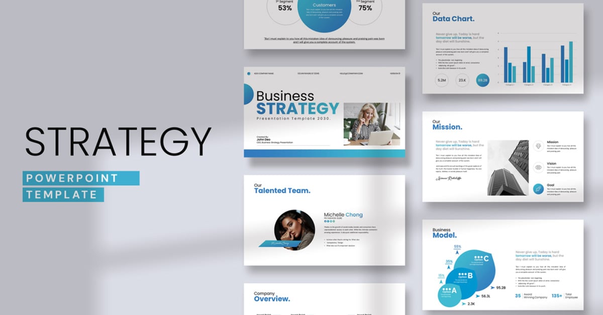 Business Strategy Layout Presentation Template