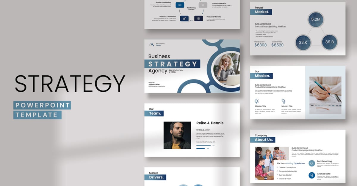 Business Strategy Layout Template. #420991 - TemplateMonster