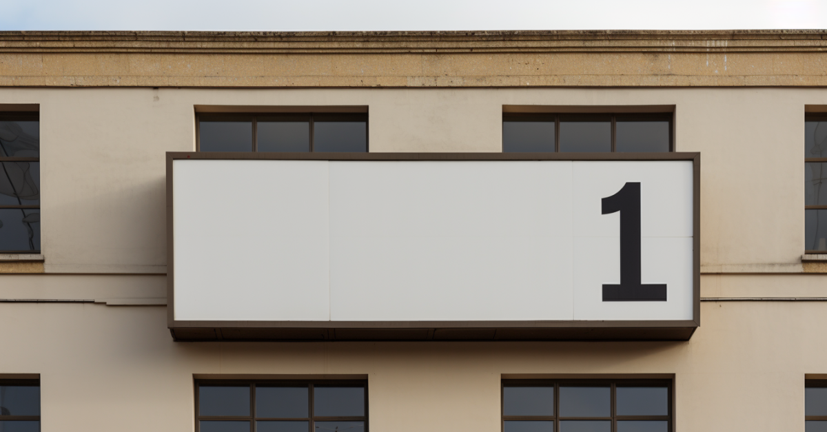 Sign Board Mockup on Building Wall 88. - TemplateMonster