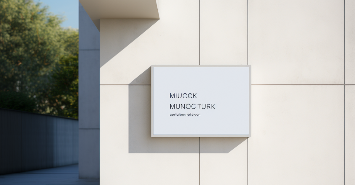Wall Mounted Sign on Building Mockup 55 - TemplateMonster