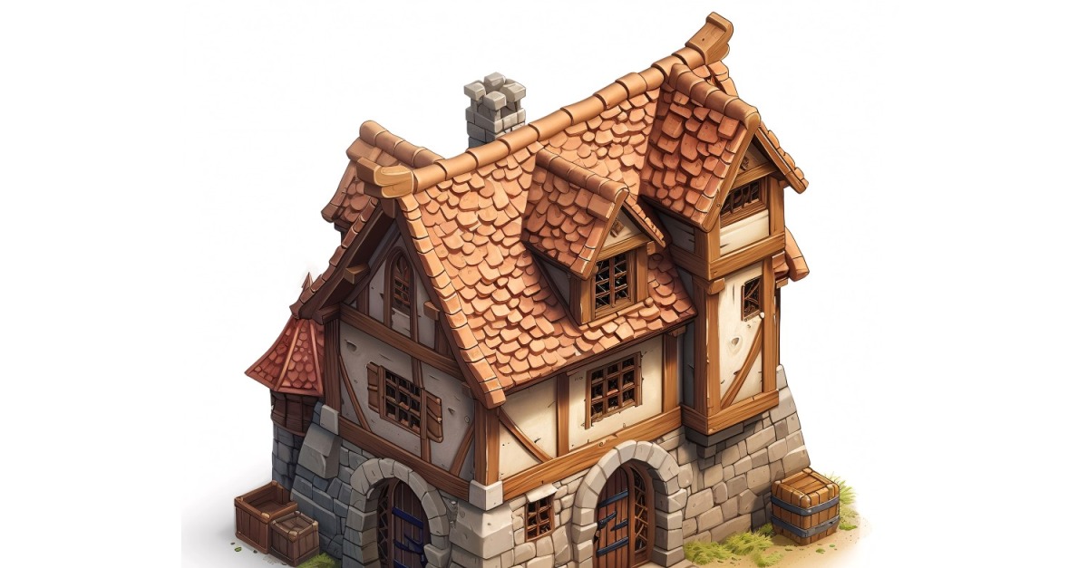 Medieval Barracks Set of Video Games Assets Sprite Sheet 8