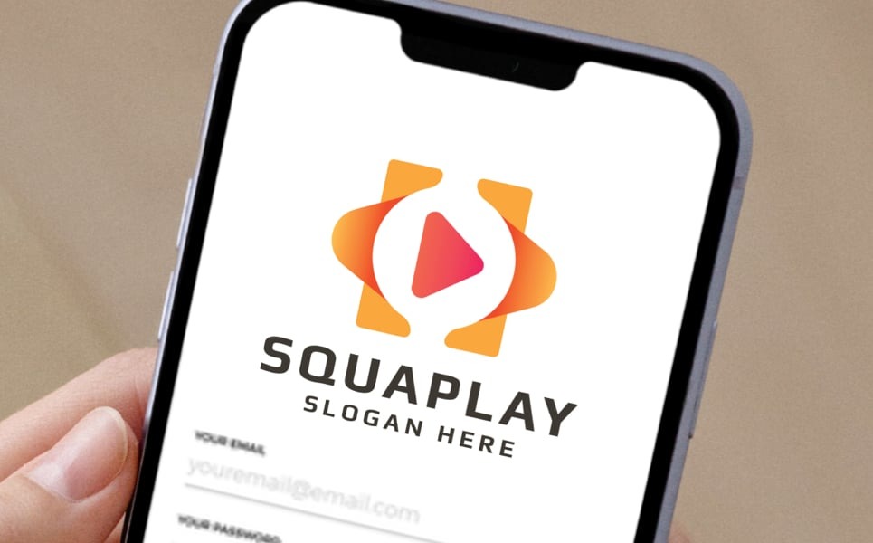 Square Media Play İşletme Logosu #421190 - TemplateMonster