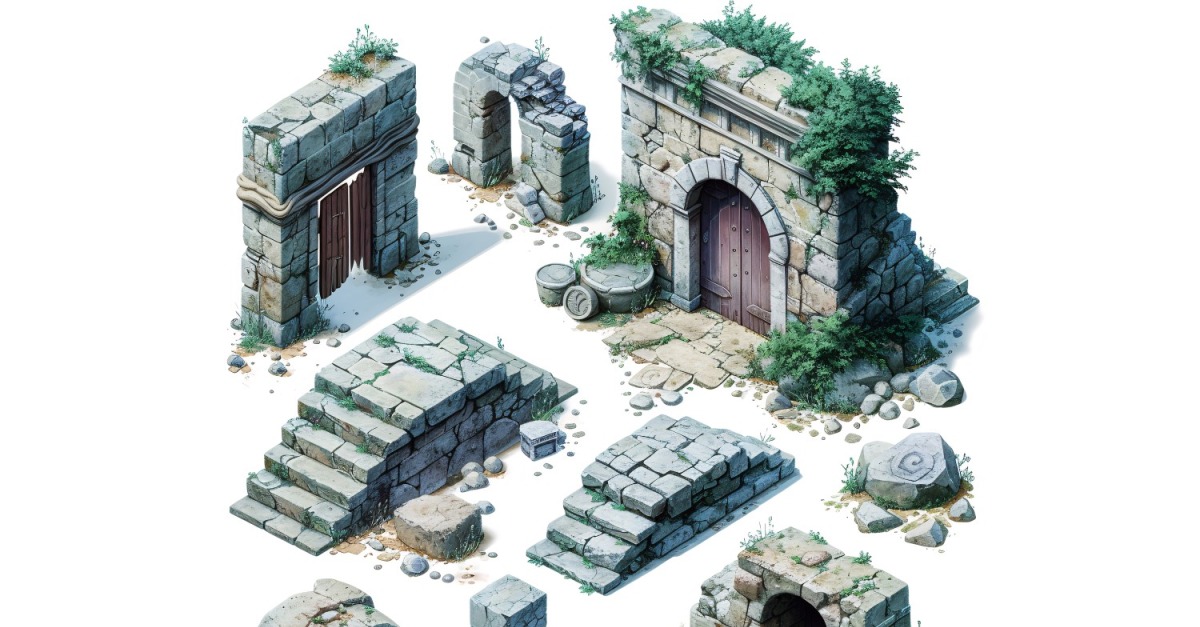 Mage towers Set of Video Games Assets Sprite Sheet 13