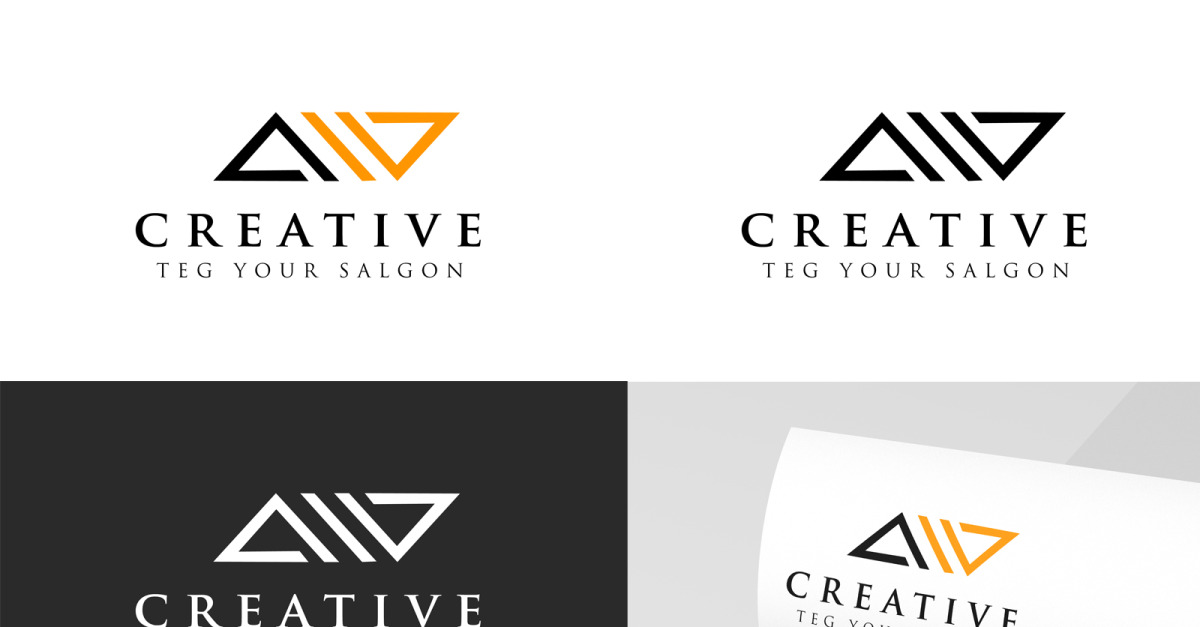 Aw Letters Logo Template AW logo design PSD - TemplateMonster
