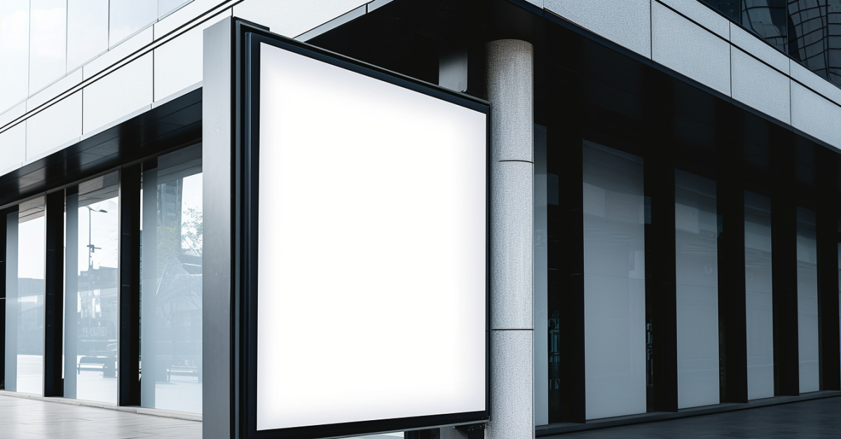 Letrero grande en la carretera para el anuncio 183.