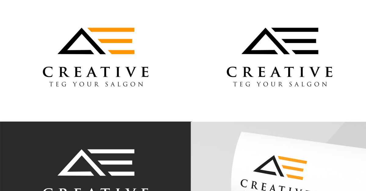 Plantilla de logotipo de letras AE Diseño de logotipo AE psd