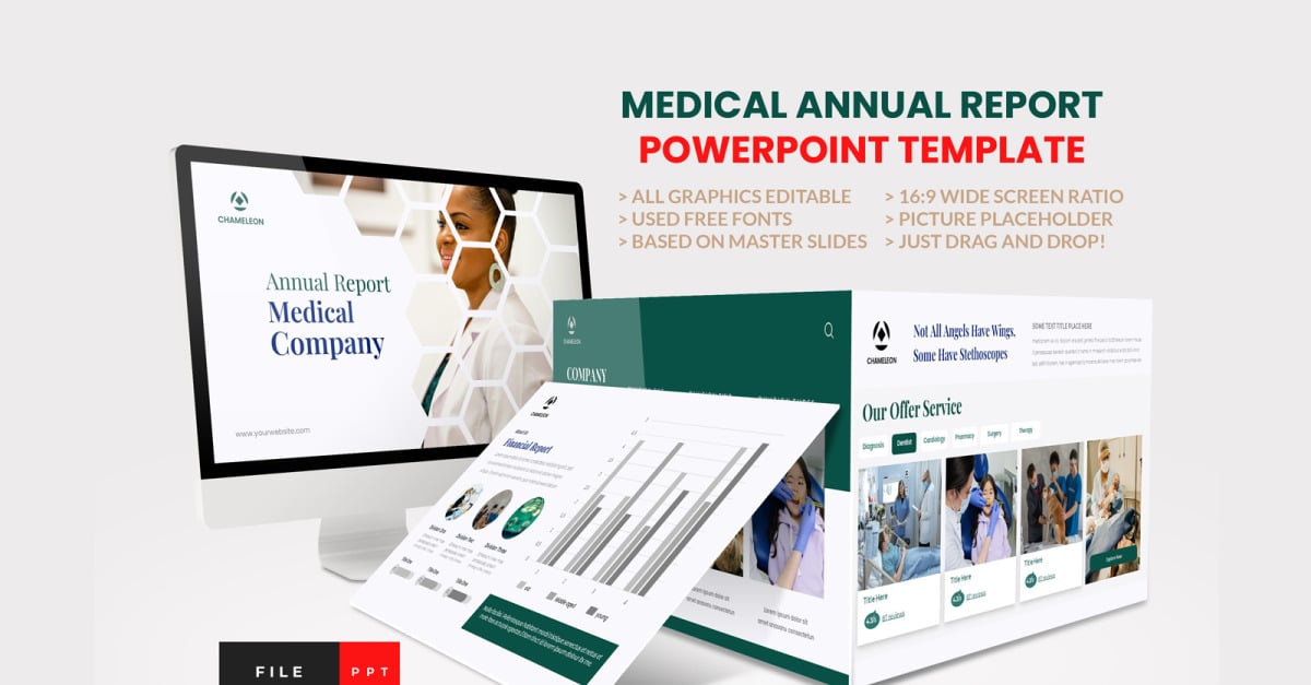 Modèle Power Point de rapport médical annuel