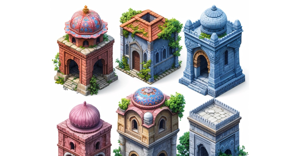 Grand theatre Set of Video Games Assets Sprite Sheet 02.
