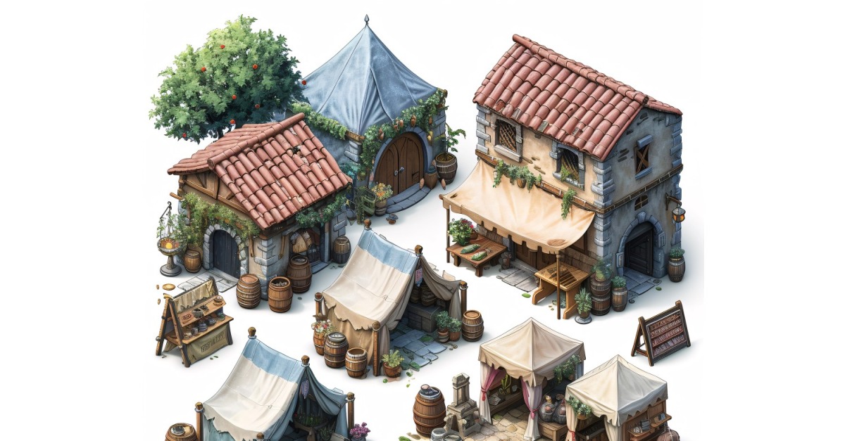 Large Marketplace Set of Video Games Assets Sprite Sheet 219