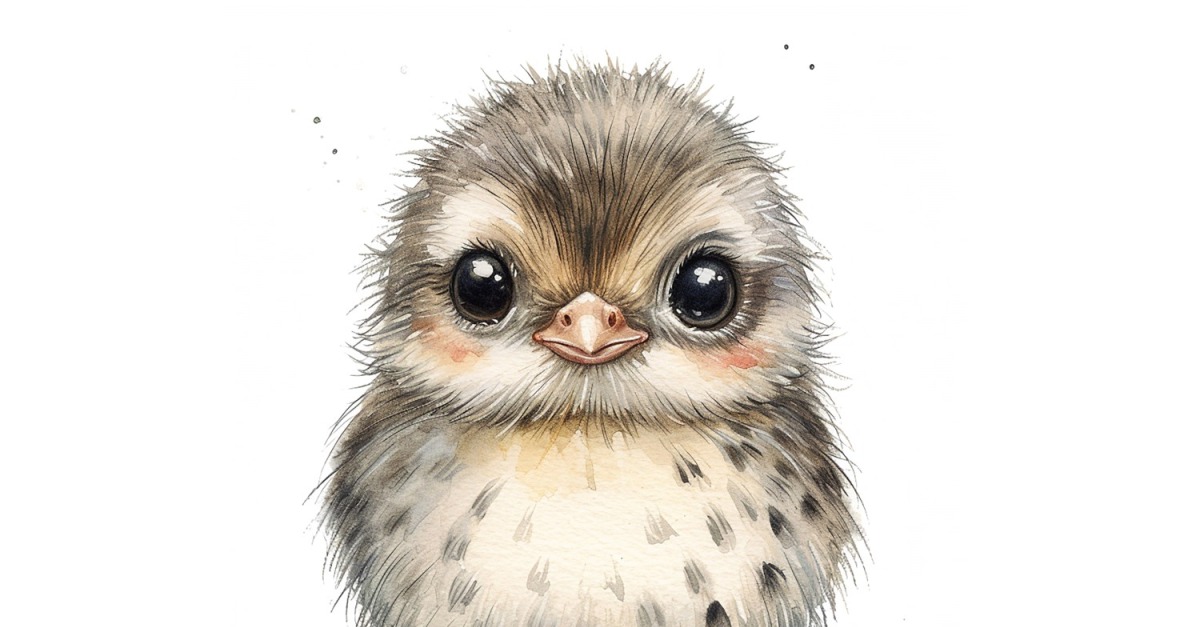 Lindo pájaro codorniz bebé acuarela ilustración hecha a mano 2